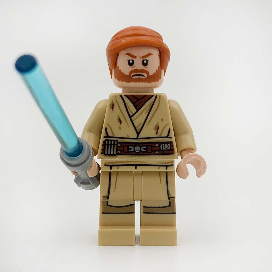 LEGO Obi Wan Kenobi Jedi Master Minifigure [Dirt Stains] – Imperial Brickz
